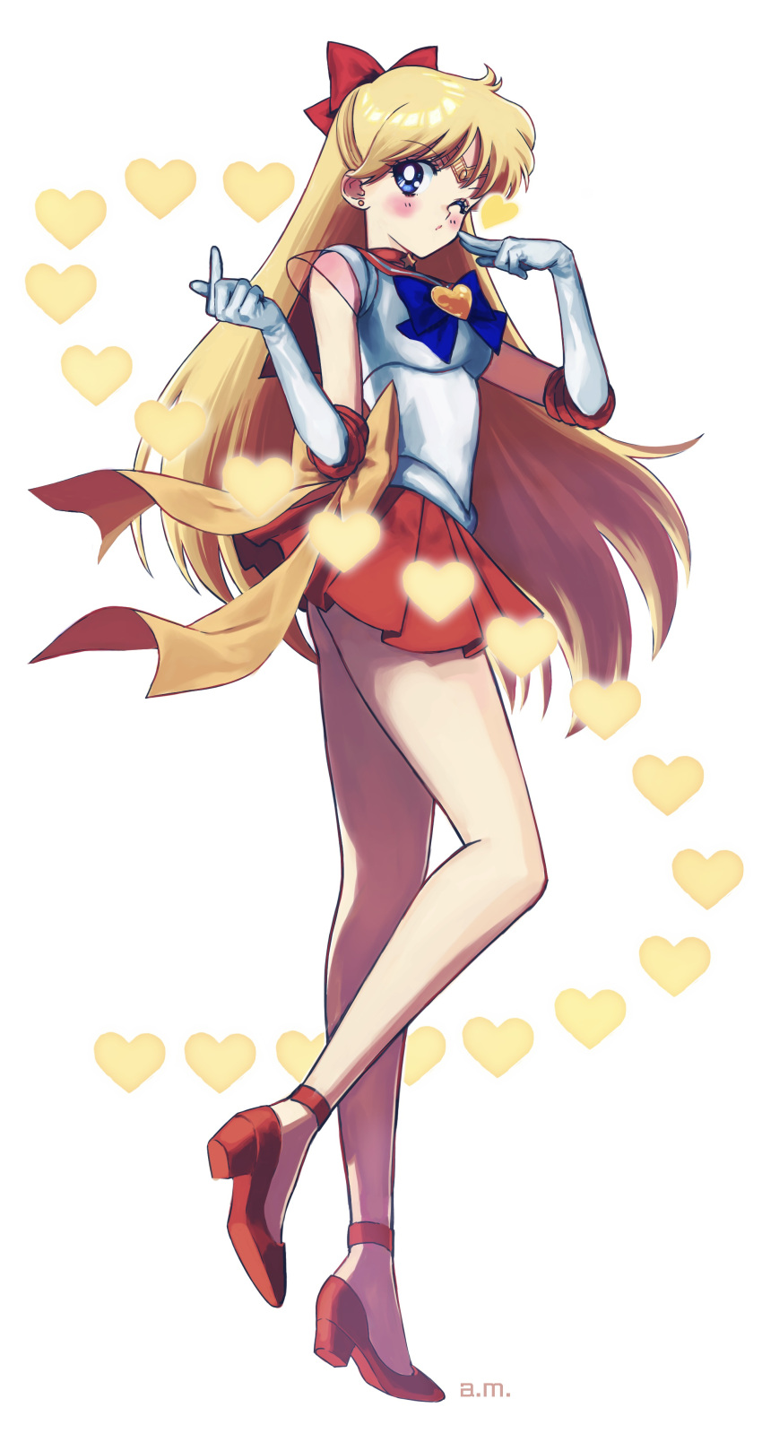 Safebooru - 1girl absurdres back bow bare legs bishoujo senshi sailor moon blonde hair blue bow ...