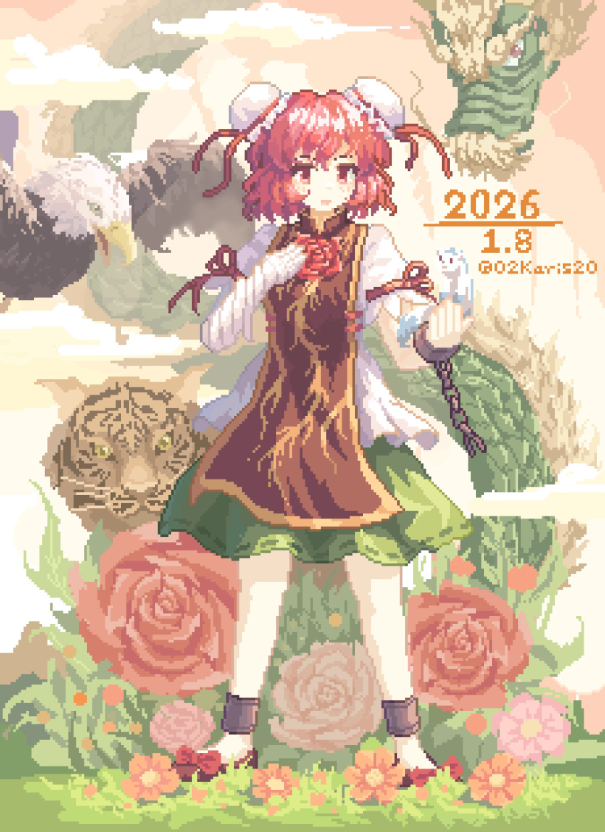 Safebooru - 02charaice20 1girl absurdres bandaged arm bandages bird ...