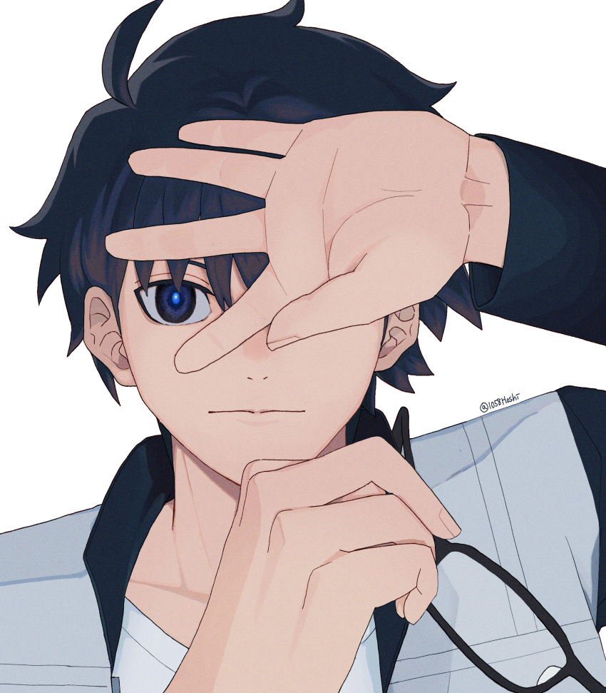 Safebooru - 1058hoshi 1boy absurdres ahoge black eyes black hair ...