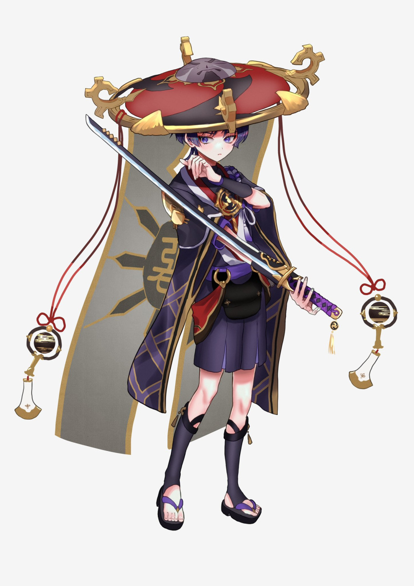 Safebooru - 1boy amenoma kageuchi (genshin impact) arm guards armor bangs black headwear black ...