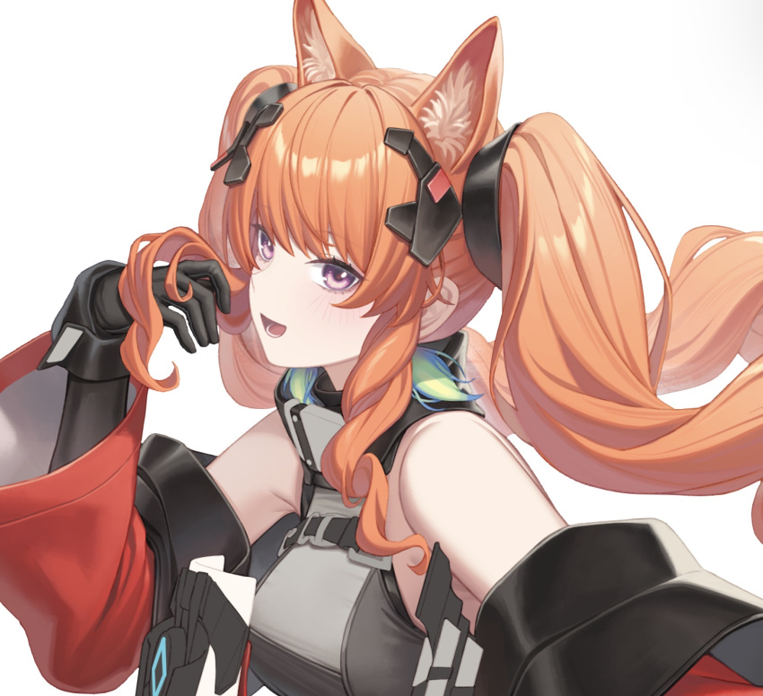 Safebooru - 1girl :d angelina (arknights) animal ear fluff animal ears ...