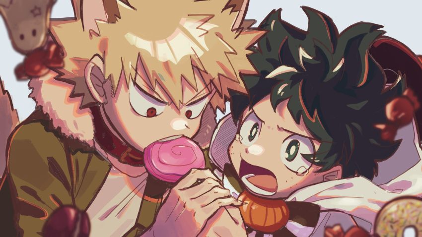 Safebooru - 2boys absurdres animal ears bakugou katsuki blonde hair ...