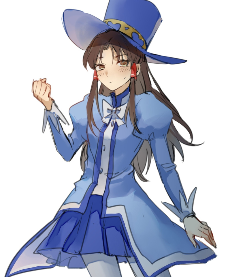 Safebooru - 1girl absurdres aihara-rina alternate costume blue hat blue ...