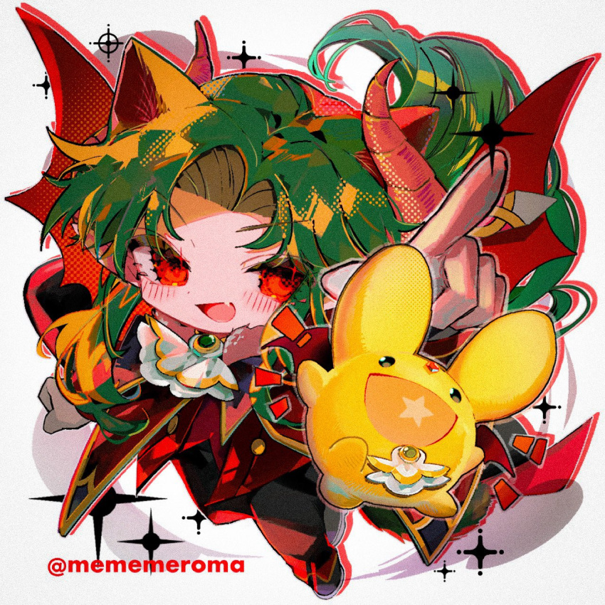 Safebooru - ! 1boy :d animal ears artist name ascot black pants blush ...