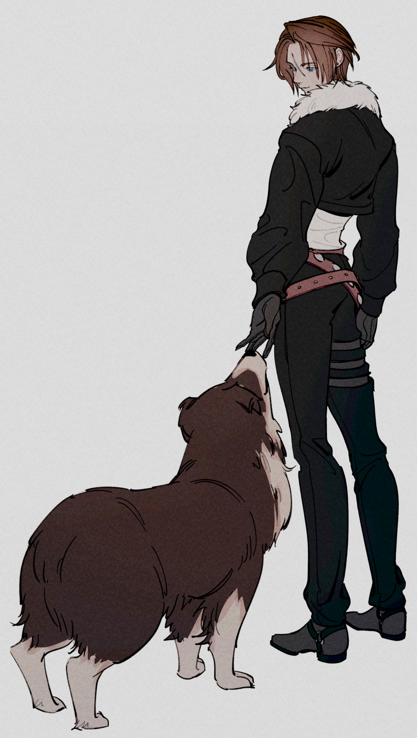 Safebooru - 1boy 1girl absurdres angelo (ff8) bangs belt black gloves ...