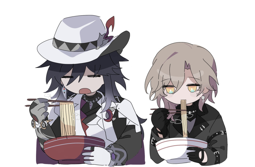 Safebooru - 1boy 1girl ashveil (honkai: star rail) black hair bowl ...