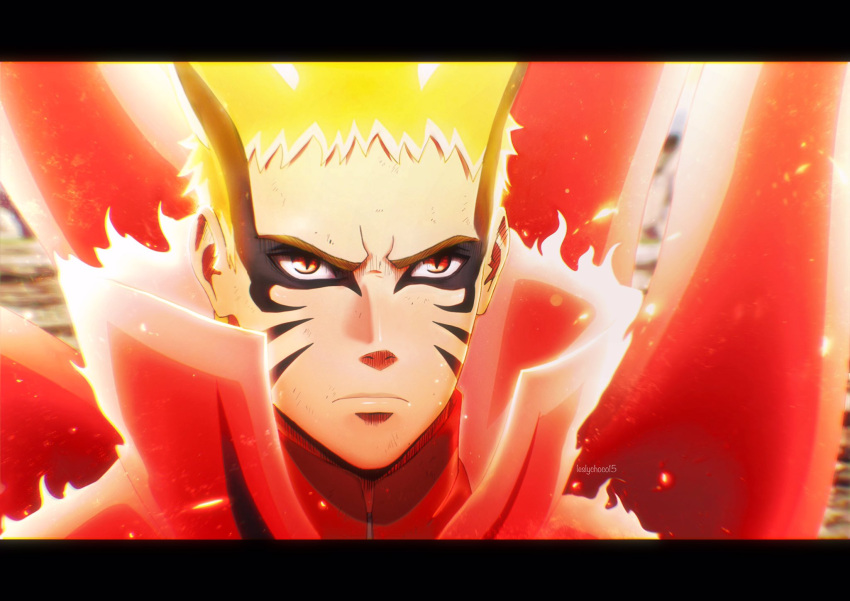 Safebooru - 1boy artist name black border blonde hair border boruto ...