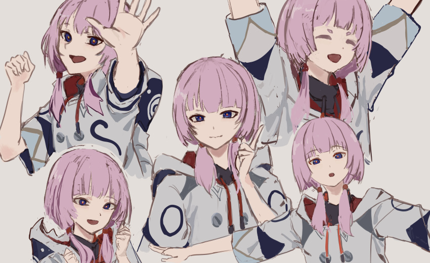 Safebooru - 1girl :d absurdres blue eyes closed eyes cokei commentary ...