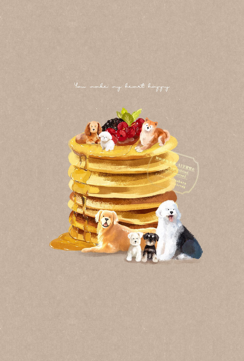 Safebooru - animal blueberry brown background commentary request ...
