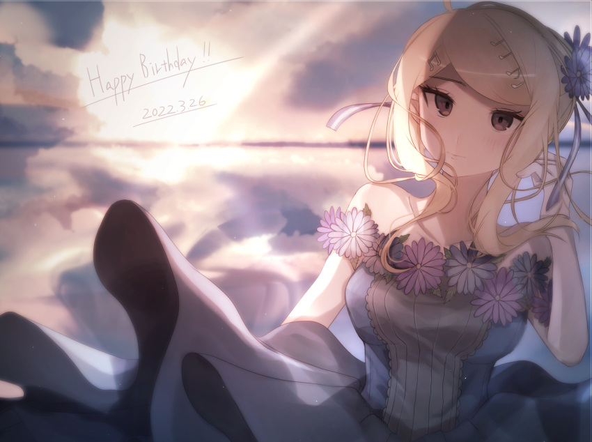 Safebooru 1girl 5 106y Akamatsu Kaede Bangs Bare Shoulders Blonde 8257