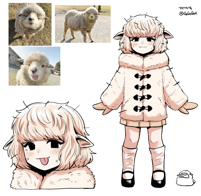 Safebooru - 1girl :3 :p a-pose animal ears artist name artist self ...