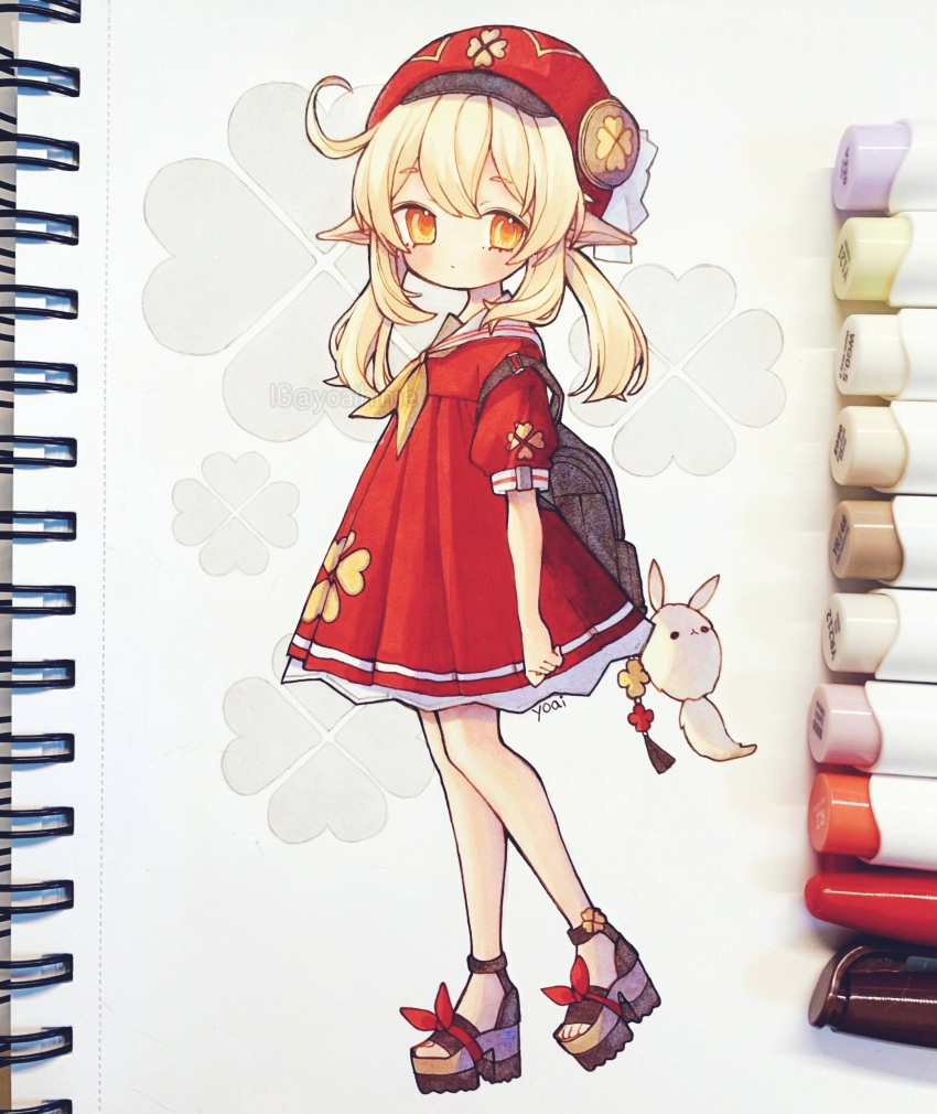 Safebooru - 1girl absurdres ahoge alternate costume anny (yoai) arms at sides artist name ...