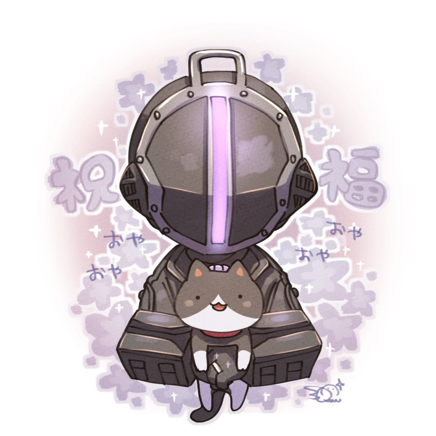 Safebooru - . . 1boy animal bandam black cat black coat black gloves ...