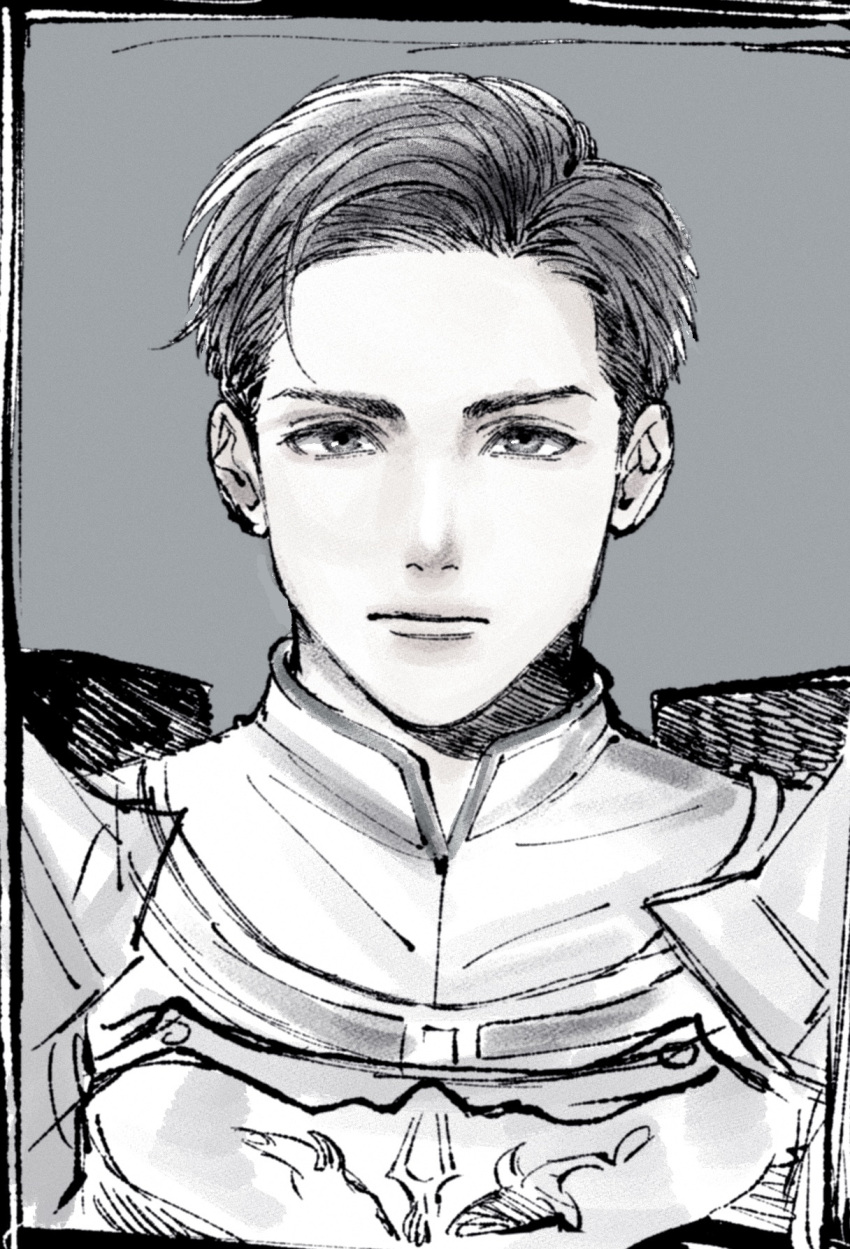 Safebooru - 1boy armor ashinamaturi black hair closed mouth commentary ...