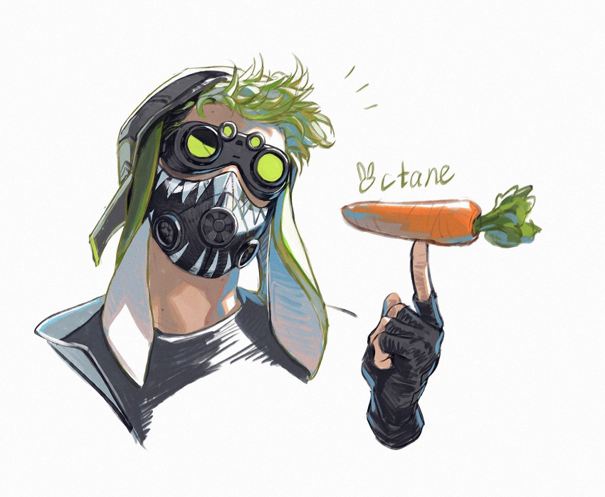 Safebooru - 1boy animal ears apex legends black gloves black headwear black shirt carrot ...