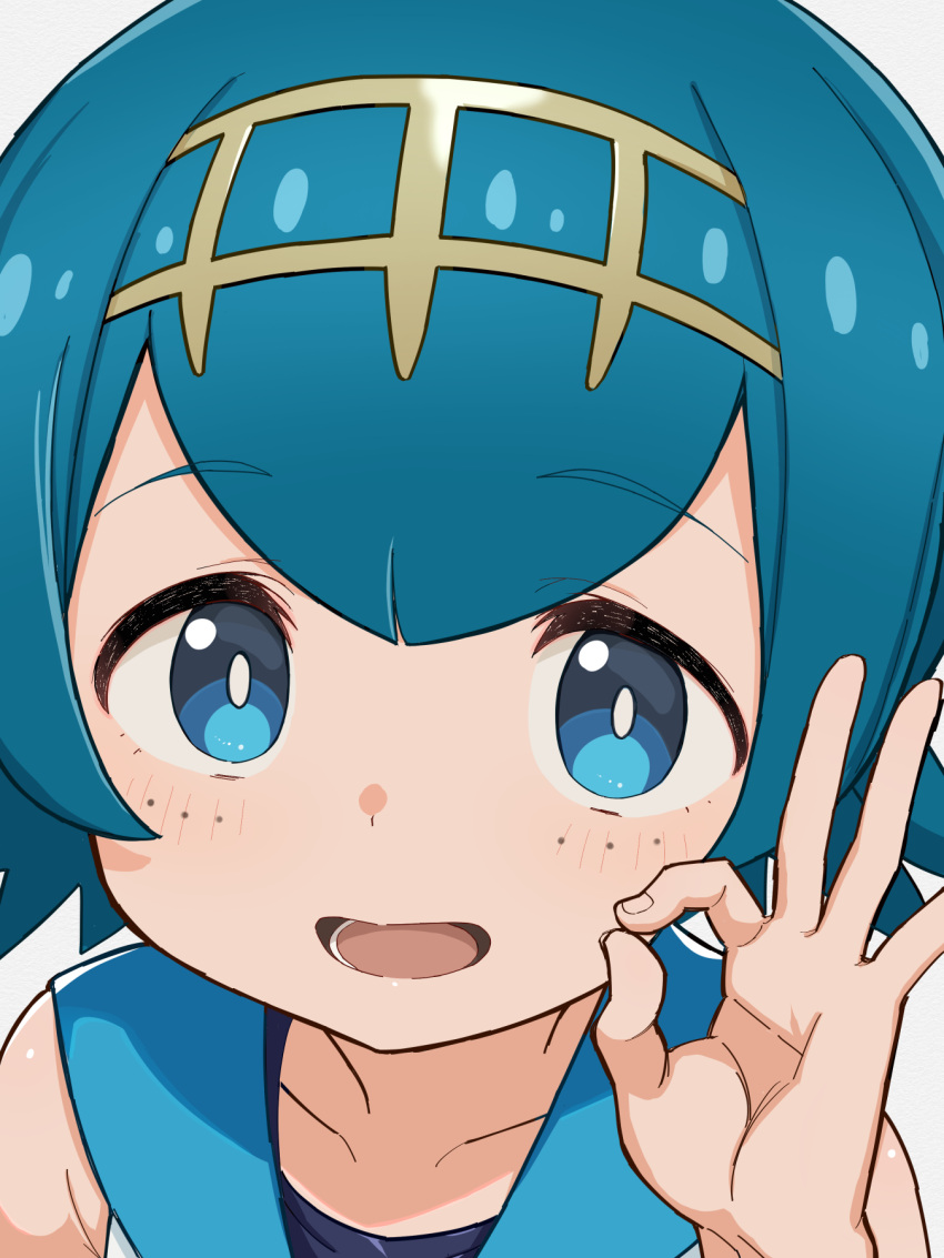 Safebooru - 1girl blue eyes blue hair blue sailor collar blush bright ...