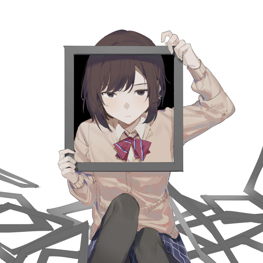 Safebooru - 1girl 25-ji night code de. (project sekai) bangs bow braid brown eyes brown hair ...