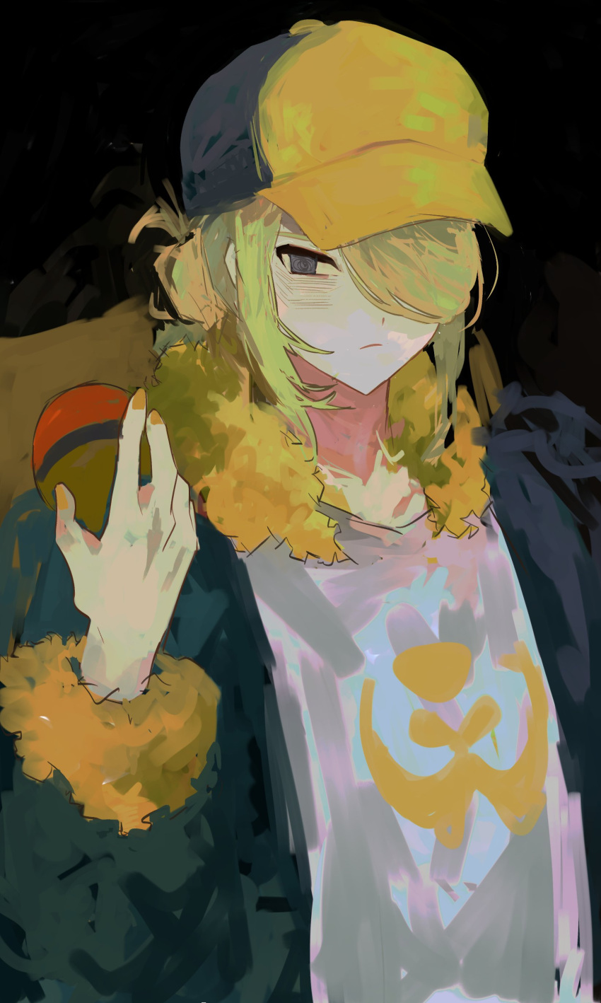 Safebooru - 1boy absurdres backpack bag bangs black background blonde ...