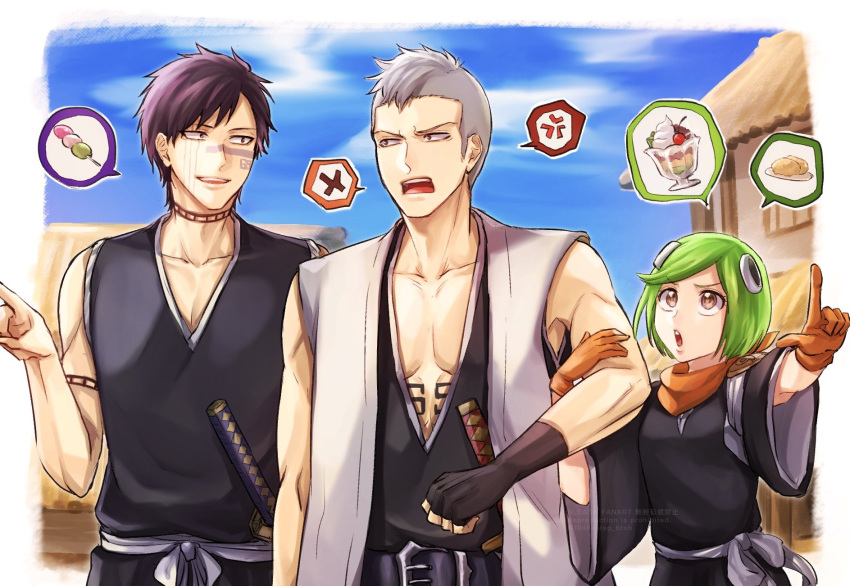 Safebooru - 1046sstep btoh 1girl 2boys anger vein bleach bleach: sennen ...
