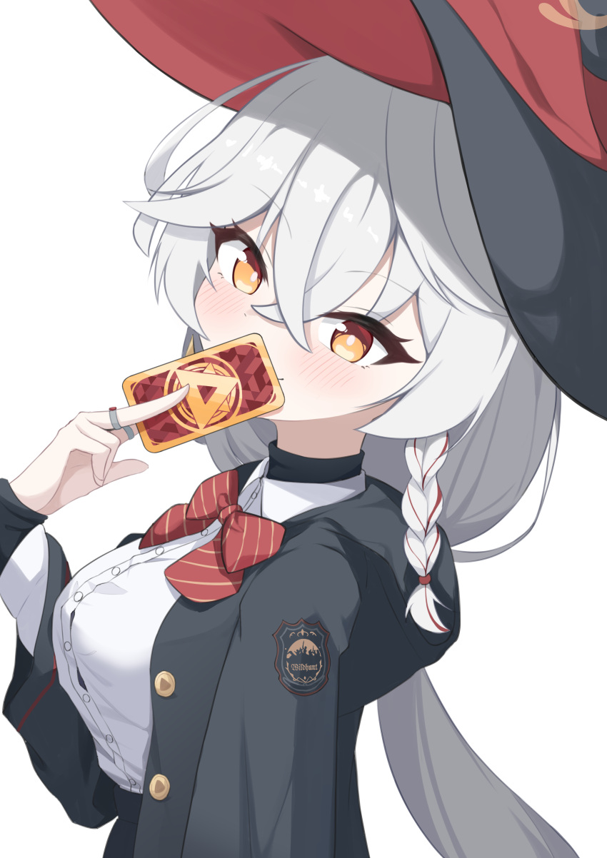 Safebooru - 1girl absurdres black jacket blue archive bluetea1024 blush ...