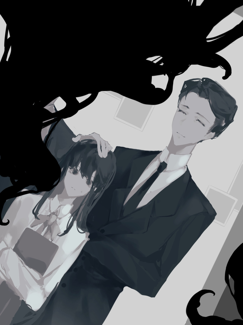 Safebooru - 1girl 2284780287 2boys absurdres bangs benson moretti black ...