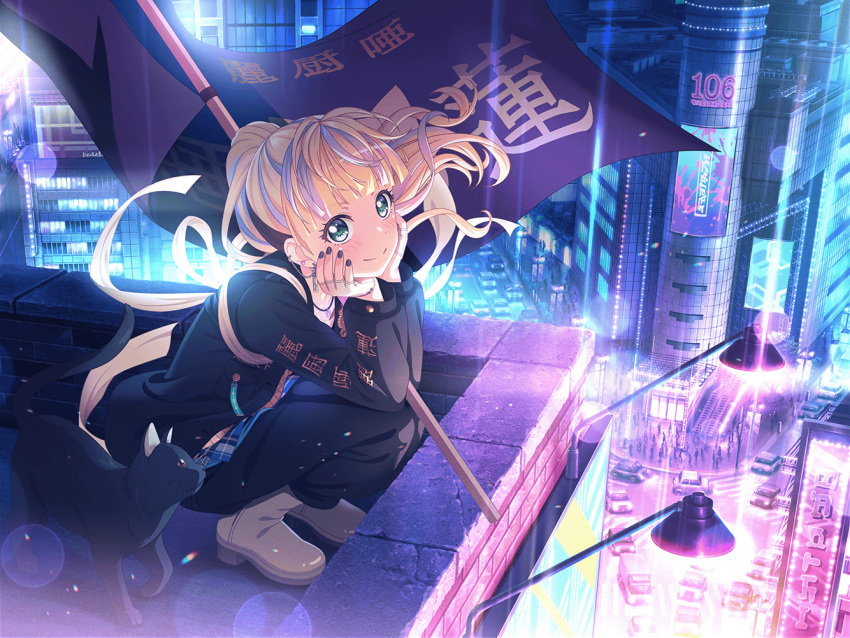 Safebooru - bang dream! blonde hair green eyes jacket long hair pareo (bang dream!) ponytail ...