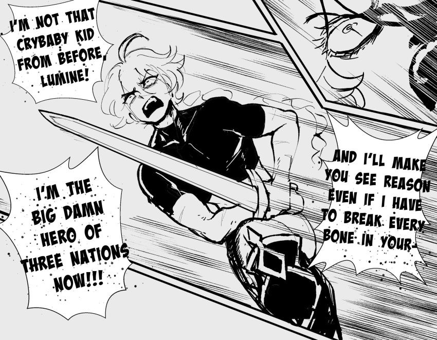 Safebooru - 1boy aether (genshin impact) ahoge attack bangs black shirt ...