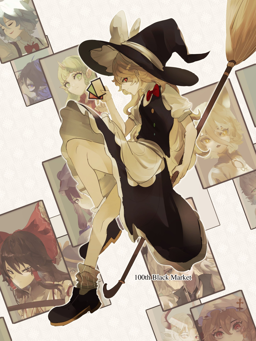 Safebooru - 100th black market 1girl absurdres apron black footwear black headwear black skirt ...