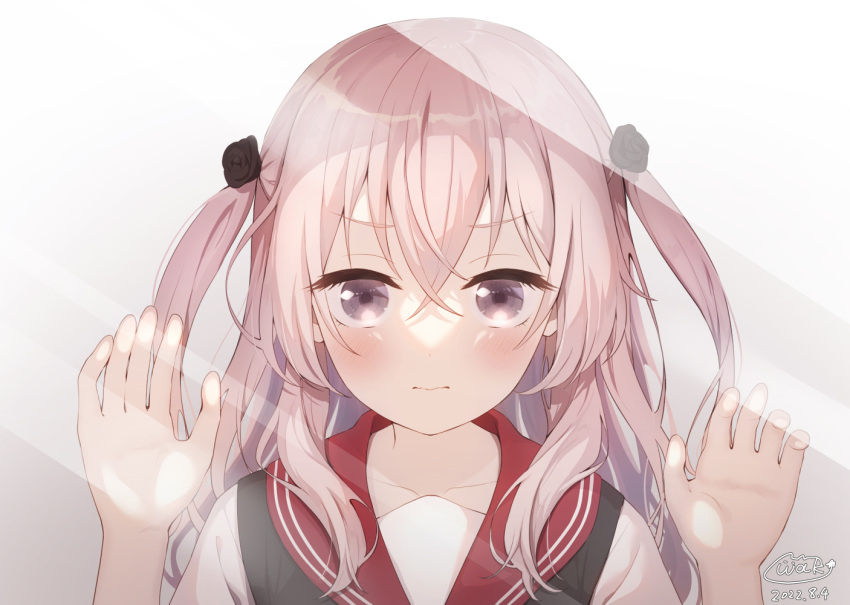 Safebooru - 1girl against fourth wall black flower black rose black ...