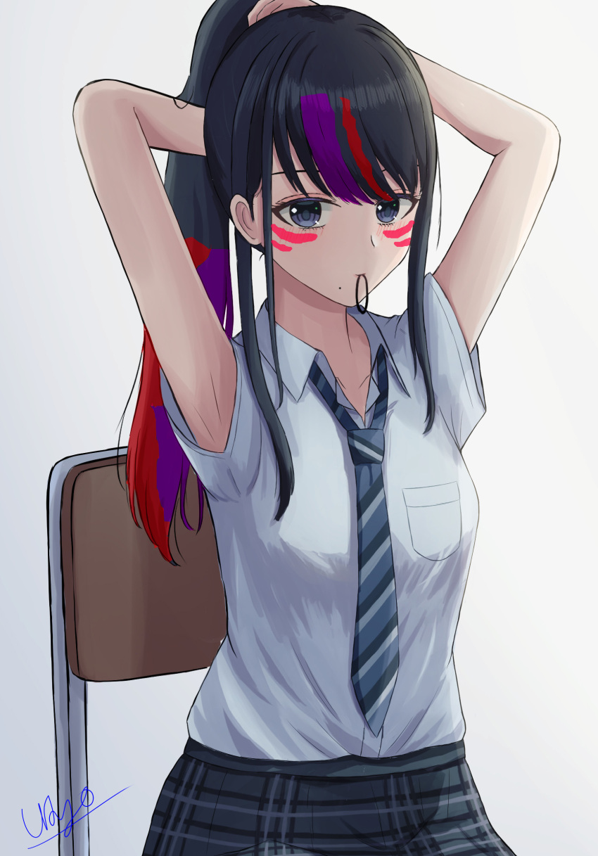 Safebooru - 1girl colored tips grey eyes kitsune marks kunimitsu ii ...