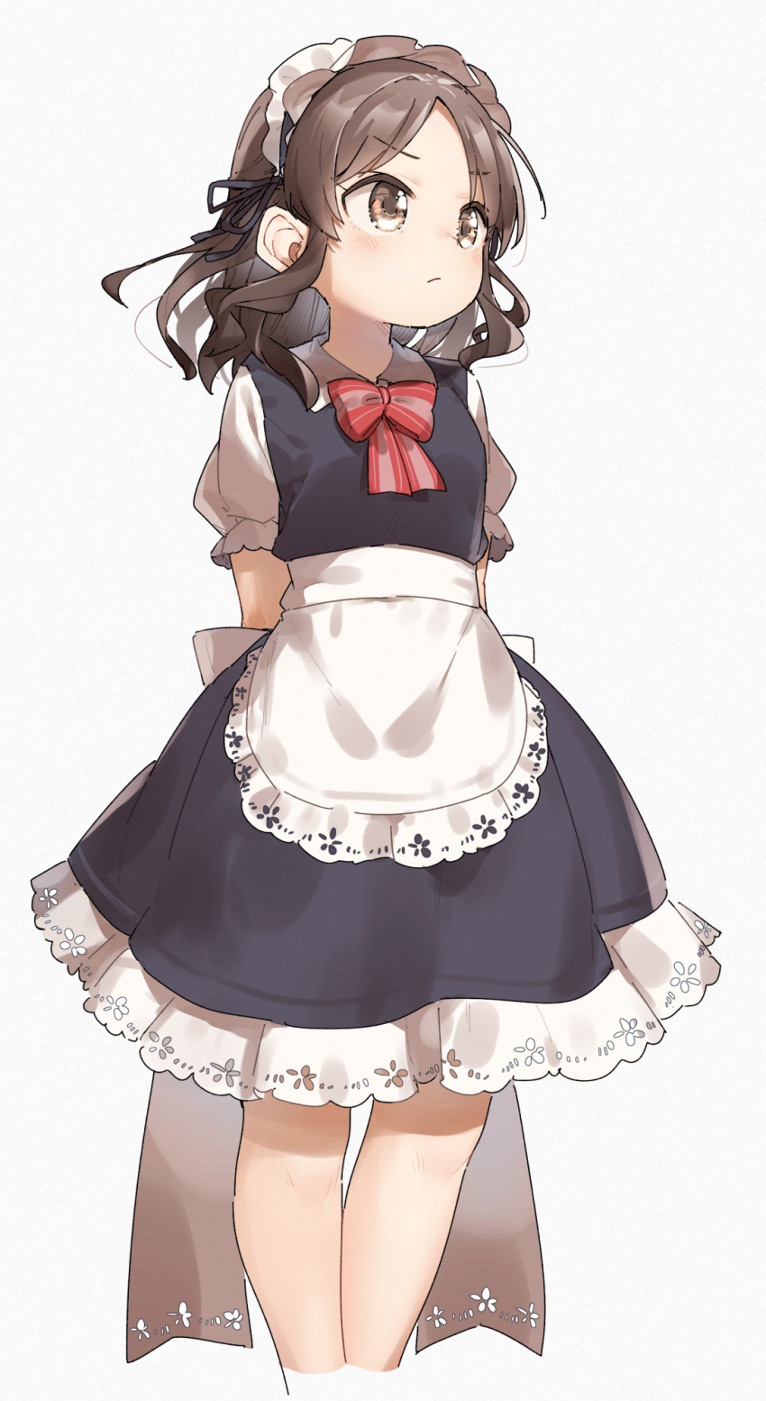 Safebooru - 1girl alternate costume arms behind back cropped legs dress enmaided highres ...