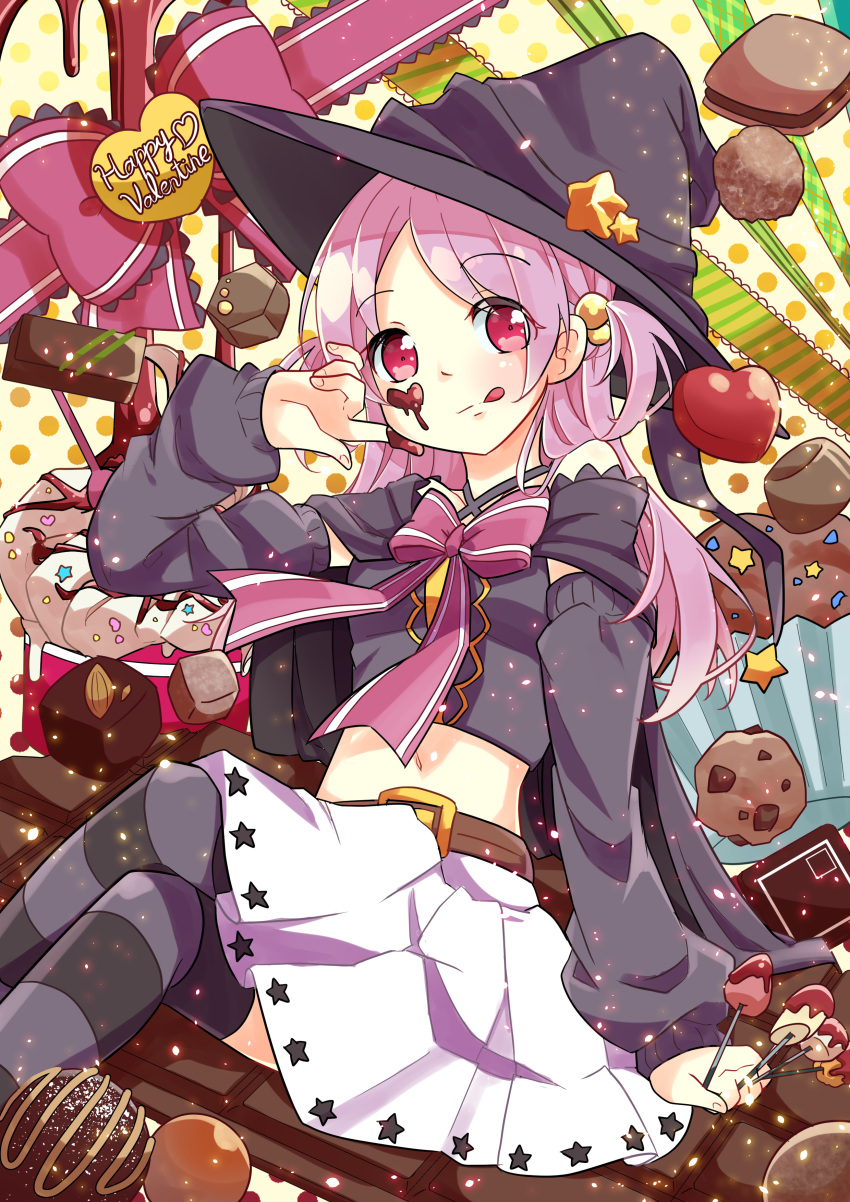 Safebooru - absurdres black cape candy cape chocolate chocolate on face ...