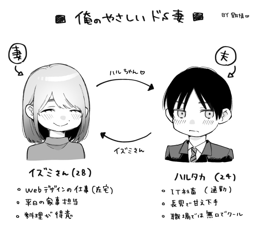 Safebooru 1boy 1girl Bangs Black Hair Blush Closed Eyes Formal 4342