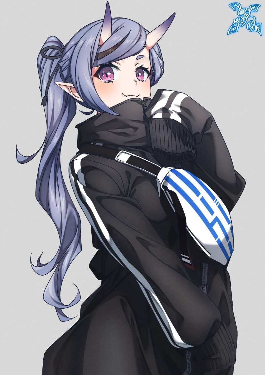 Safebooru - 1girl absurdres bag black hair black ribbon blue hair ...