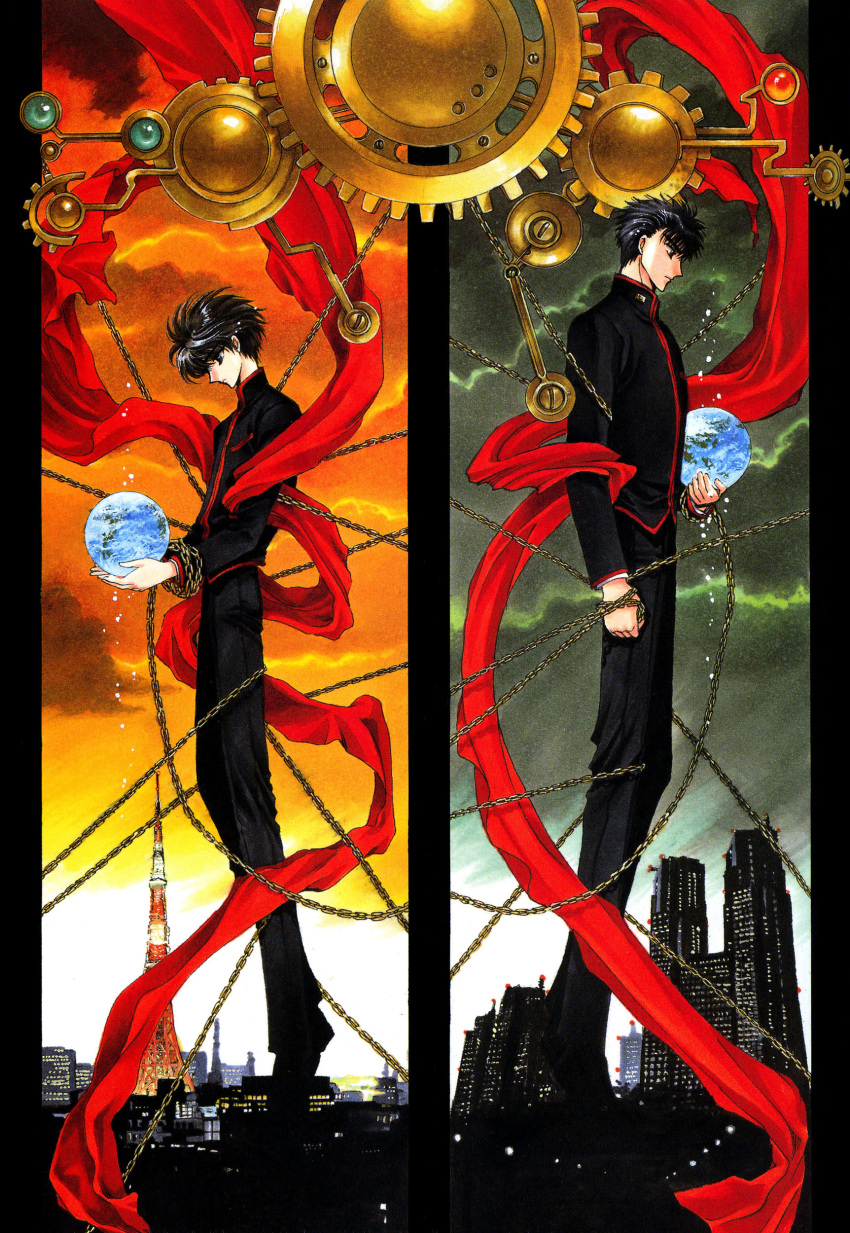 Safebooru - clamp male monou fuuma shirou kamui x | 394285