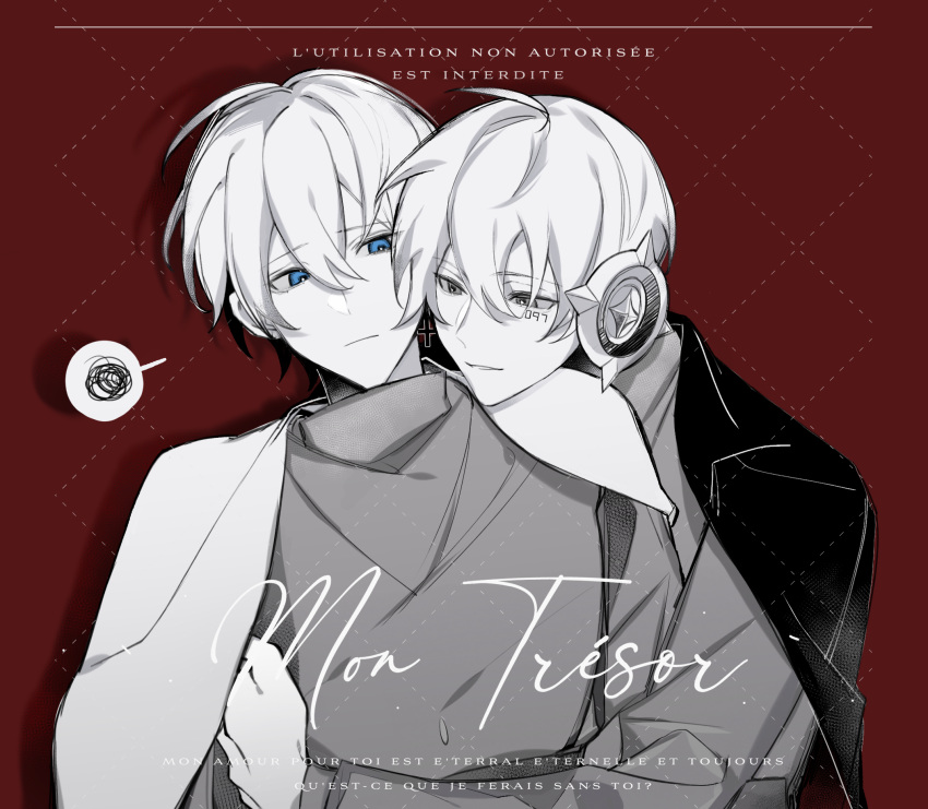 Safebooru - 2boys bishounen blue eyes dark persona dual persona grateful shell collector ...