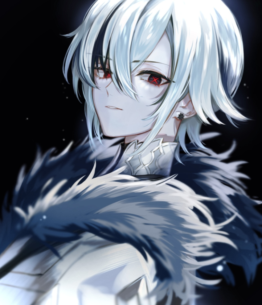 Safebooru - 1girl arlecchino (genshin impact) bangs black background black eyes black hair coat ...