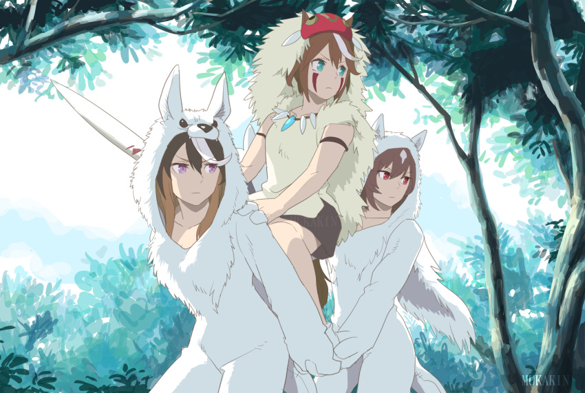 Safebooru - 3girls animal costume animal ears artist name brown hair ...