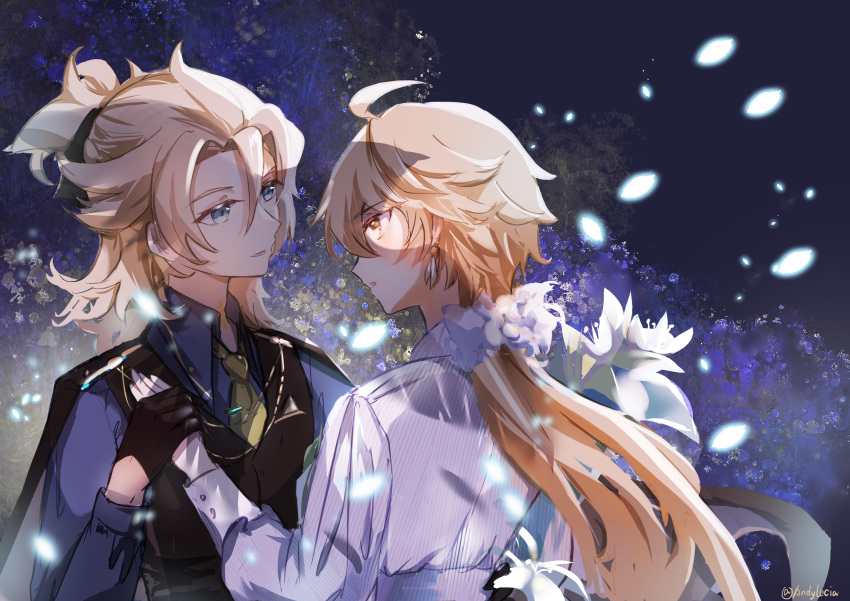 Safebooru - absurdres aether (genshin impact) albedo (genshin impact) alternate costume blonde ...