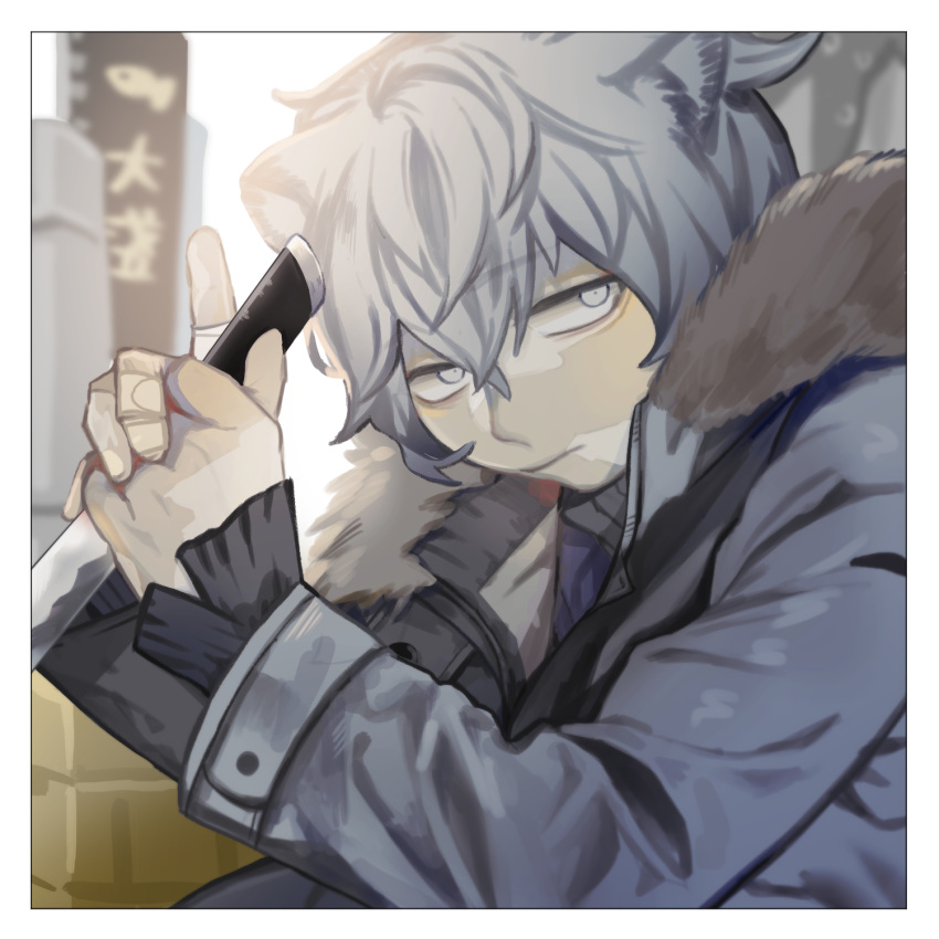 Safebooru - 1boy animal ears arknights bags under eyes bandaged fingers bandages bandaid bandaid ...