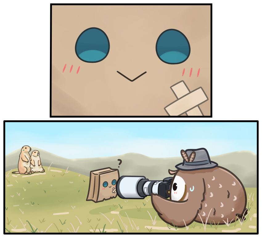 Safebooru - 2others :> ? absurdres animal animalization bag bandages ...