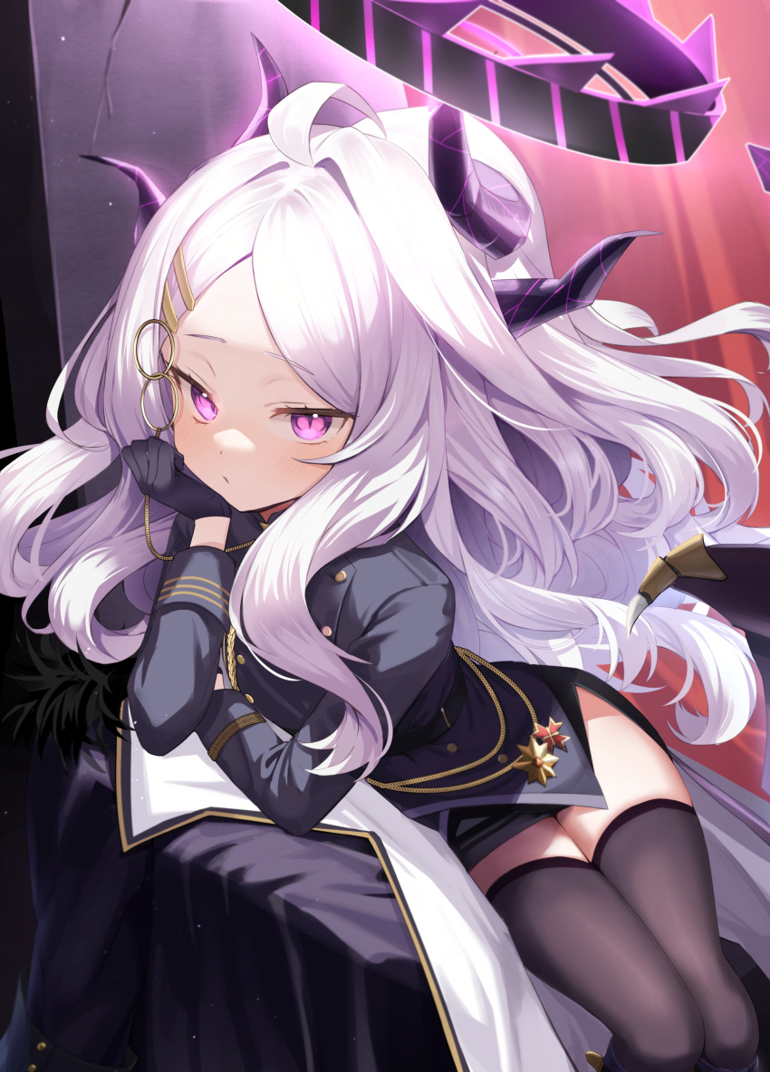 Safebooru - 1girl absurdres ahoge aiguillette bangs belt black gloves black skirt blue archive ...