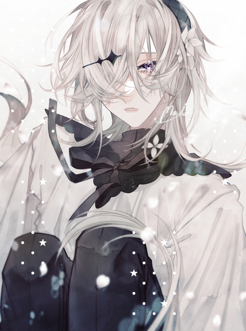 Safebooru - 1boy absurdres androgynous bangs bishounen black shirt ...