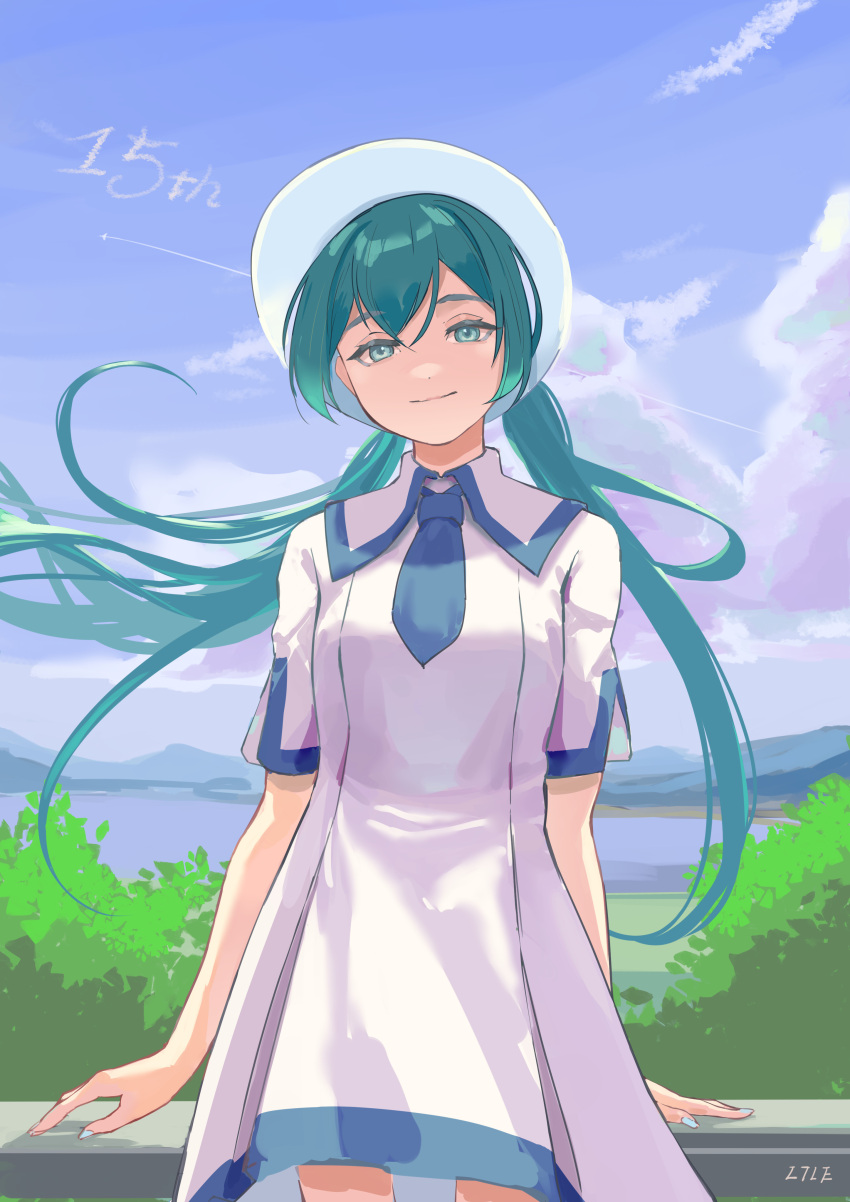 Safebooru - 1girl absurdres aqua eyes aqua hair craziey hatsune miku highres long hair solo ...