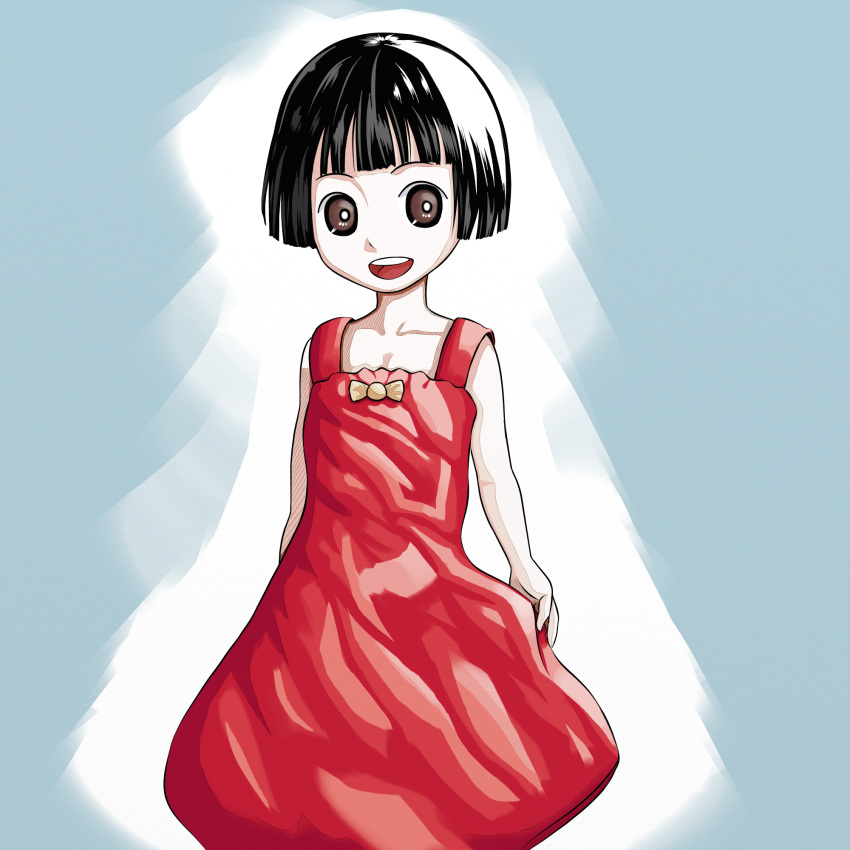 Safebooru - 1girl akiakane plto aliens area bangs black hair blunt bangs brown eyes child ...