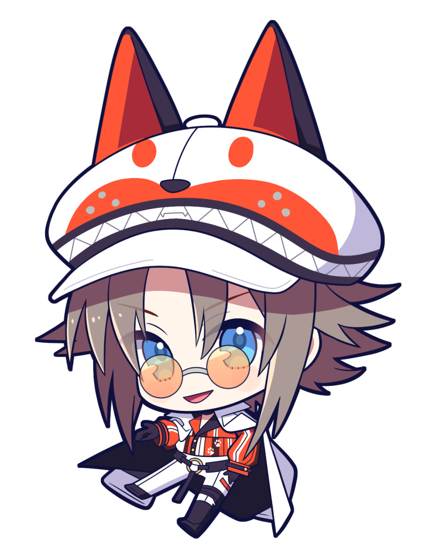Safebooru - 1boy blue eyes brown hair chibi full body highres looking ...