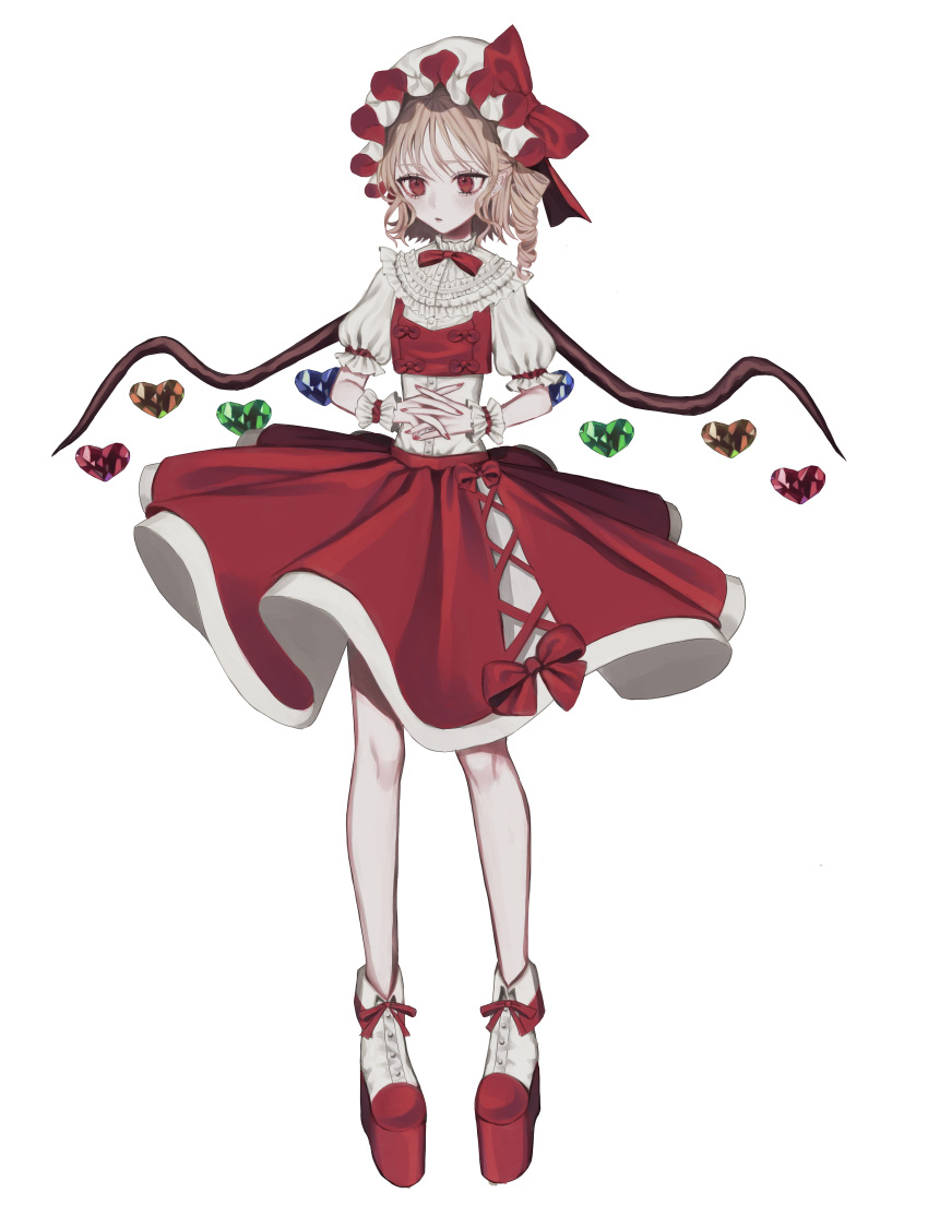 Safebooru - 1girl absurdres blonde hair bow commentary crystal flandre ...