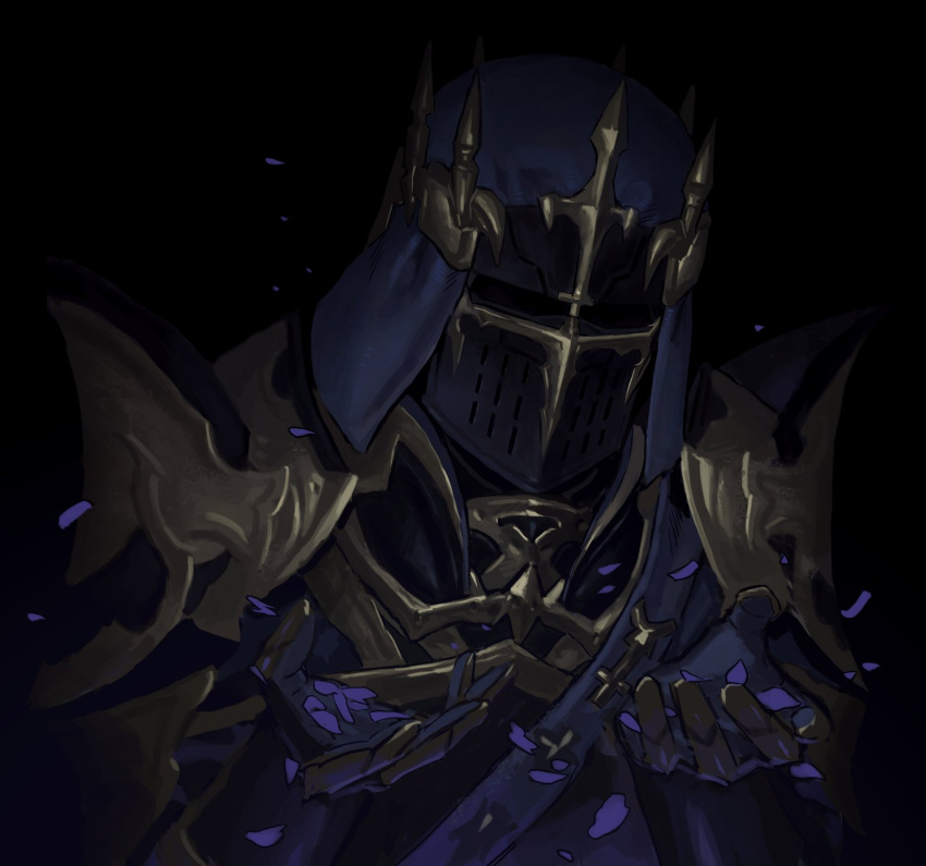 Safebooru - 1other ambiguous gender armor black background breastplate ...