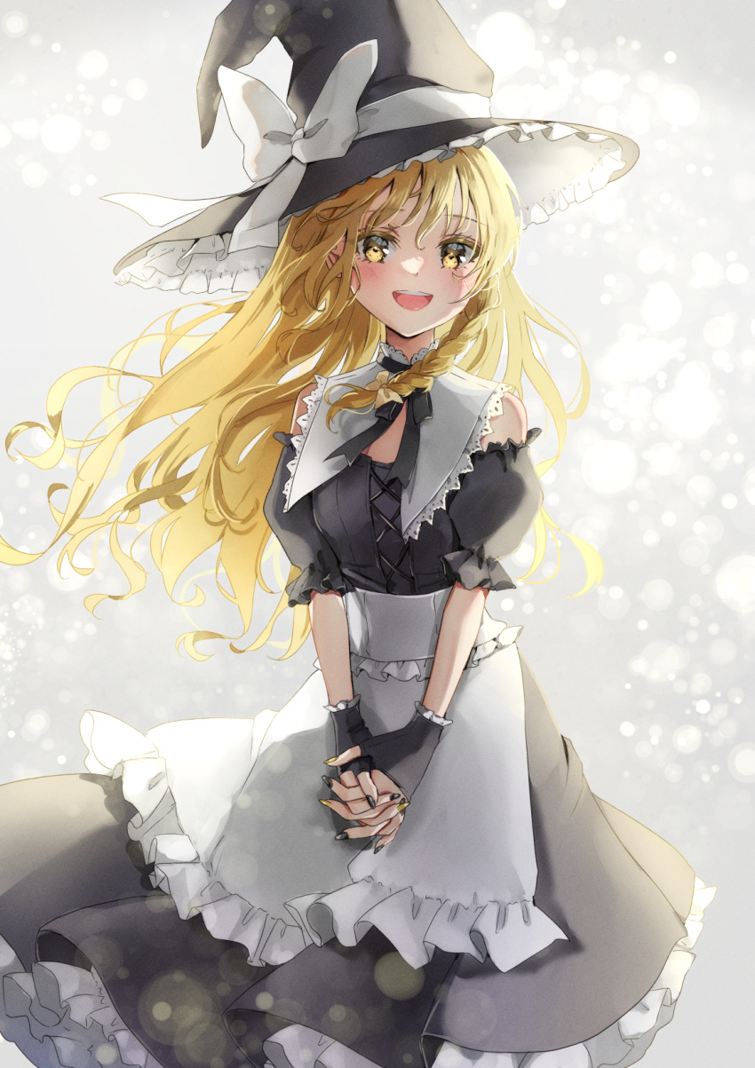 Safebooru - 1girl adapted costume apron black dress black gloves black headwear blonde hair ...