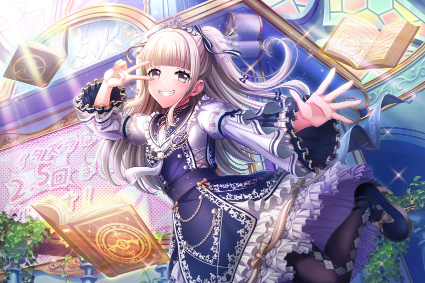 Safebooru - blush d4dj dress grey eyes grey hair long hair shiratori kurumi smile | 4132155